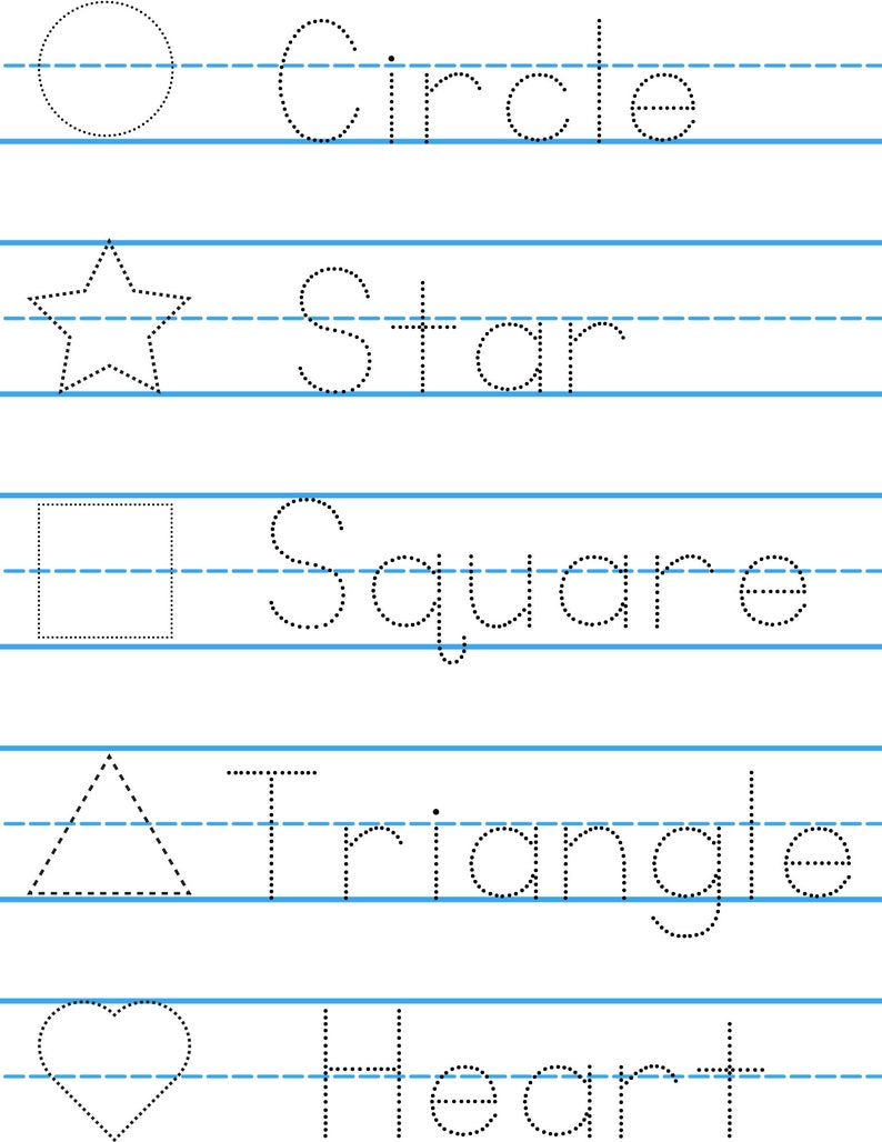 Printable Tracing Worksheet Bundle Alphabet Number Letter - Etsy