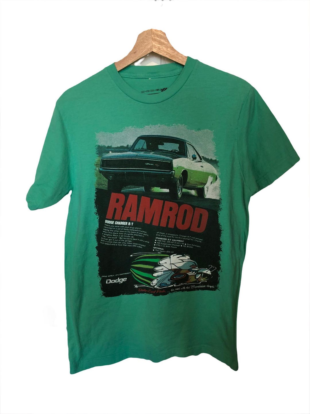 Dodge Ramrod Charger R/T Unisex Men’s Ladies Graphic Tee Green T-shirt ...