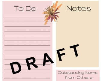 Digital Planner, Printable Planner, Single Page Planner, Digital to Do ...