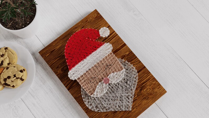 Santa String Art Template – DIY Christmas Craft | Digital Download - Etsy
