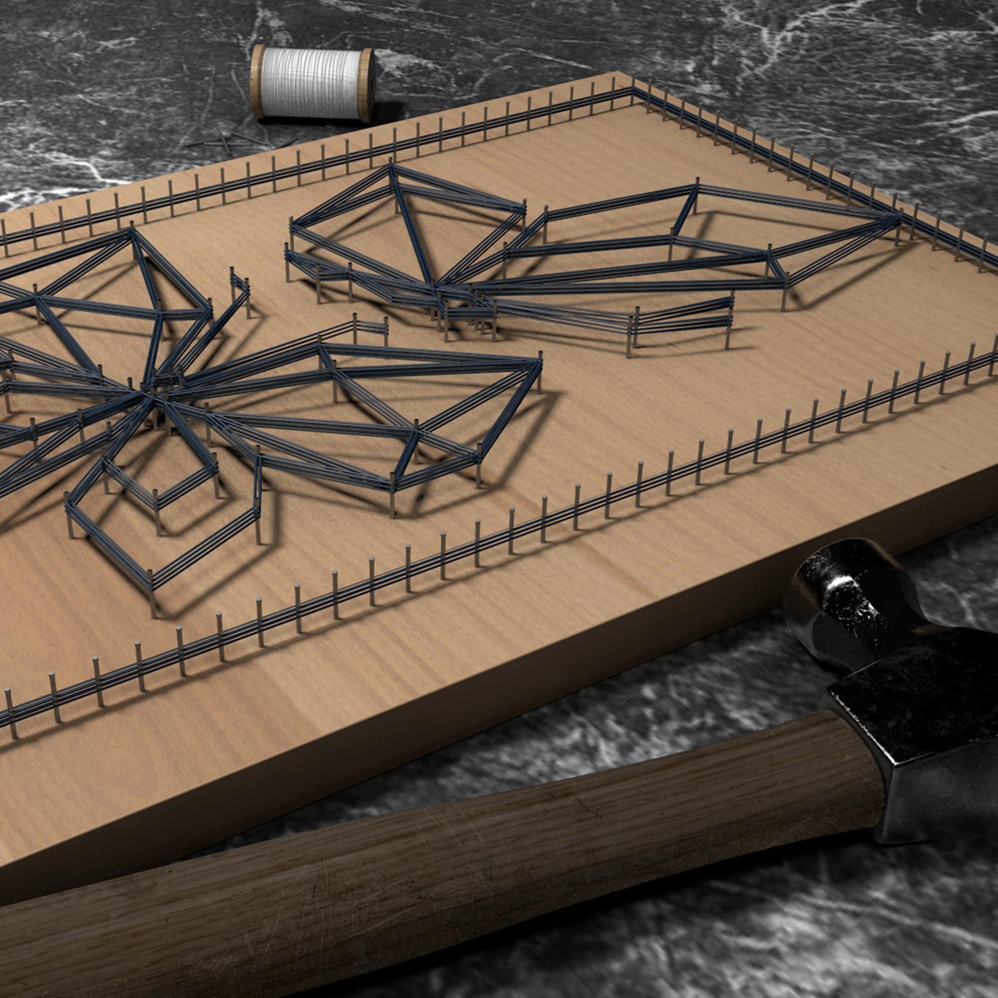 String Art Template - Geometric Butterfly (6 Variants Included) - Etsy