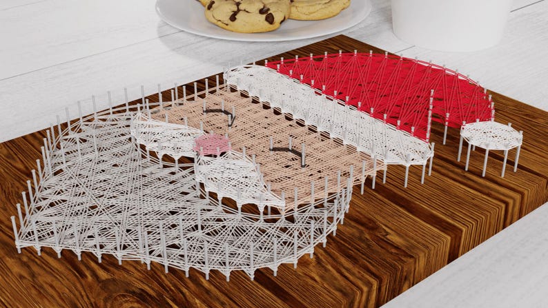 Santa String Art Template – DIY Christmas Craft | Digital Download - Etsy