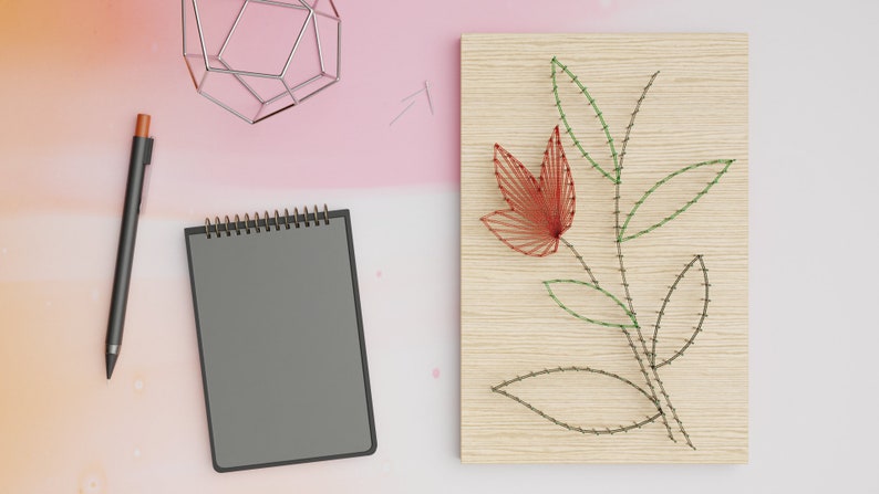 Simple Flower - DIY String Art Pattern - Etsy