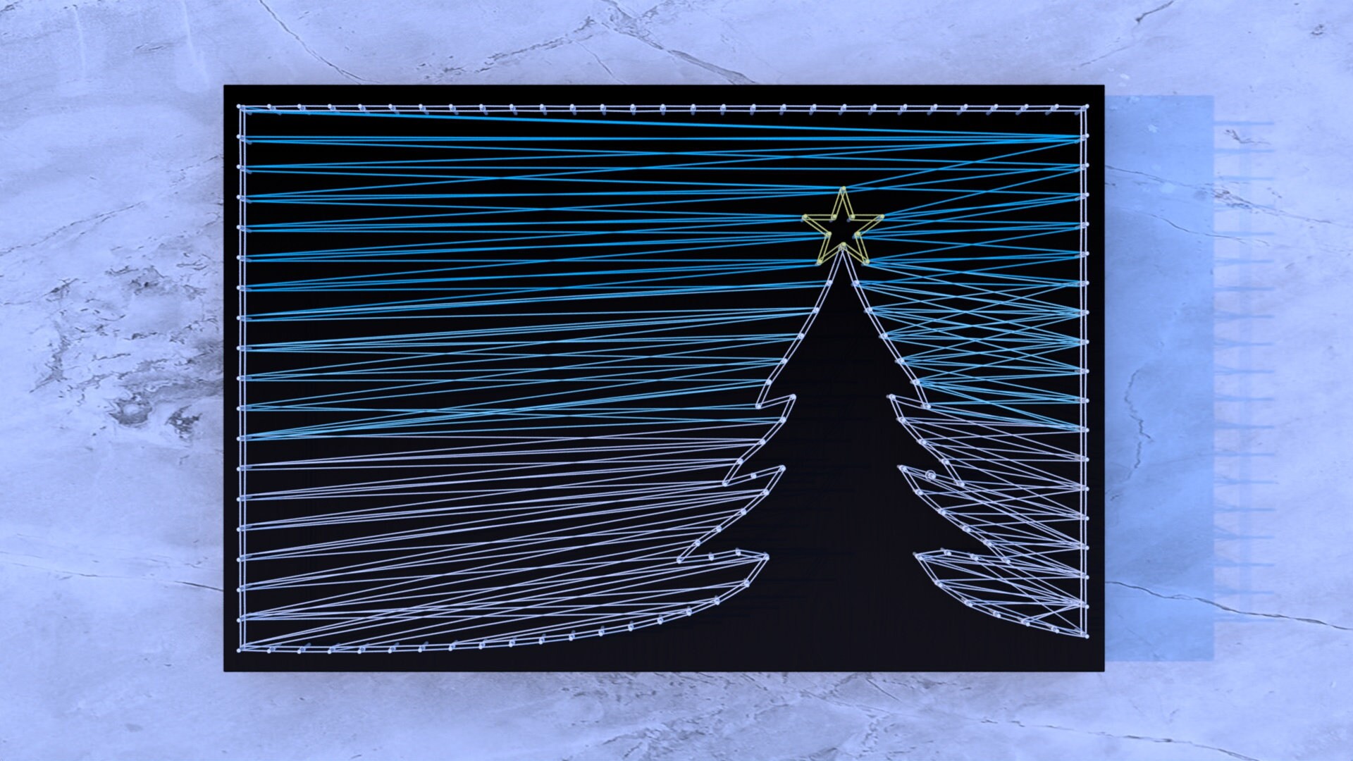 Christmas Tree - DIY String Art Pattern, Create Thread Art for the Xmas ...