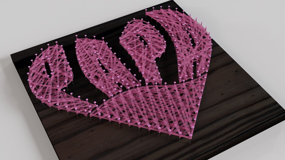 Dad Heart - DIY String Art Pattern, Create Thread Art, Love, Fathersday ...