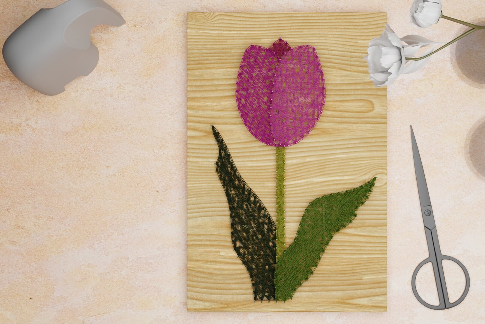 Tulip - DIY String Art Pattern - Etsy