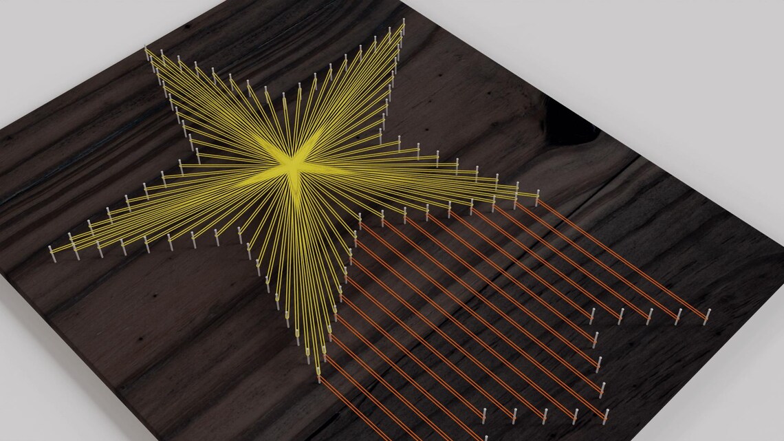 Minimalist Shooting Star String Art Template – DIY Decor | Digital ...