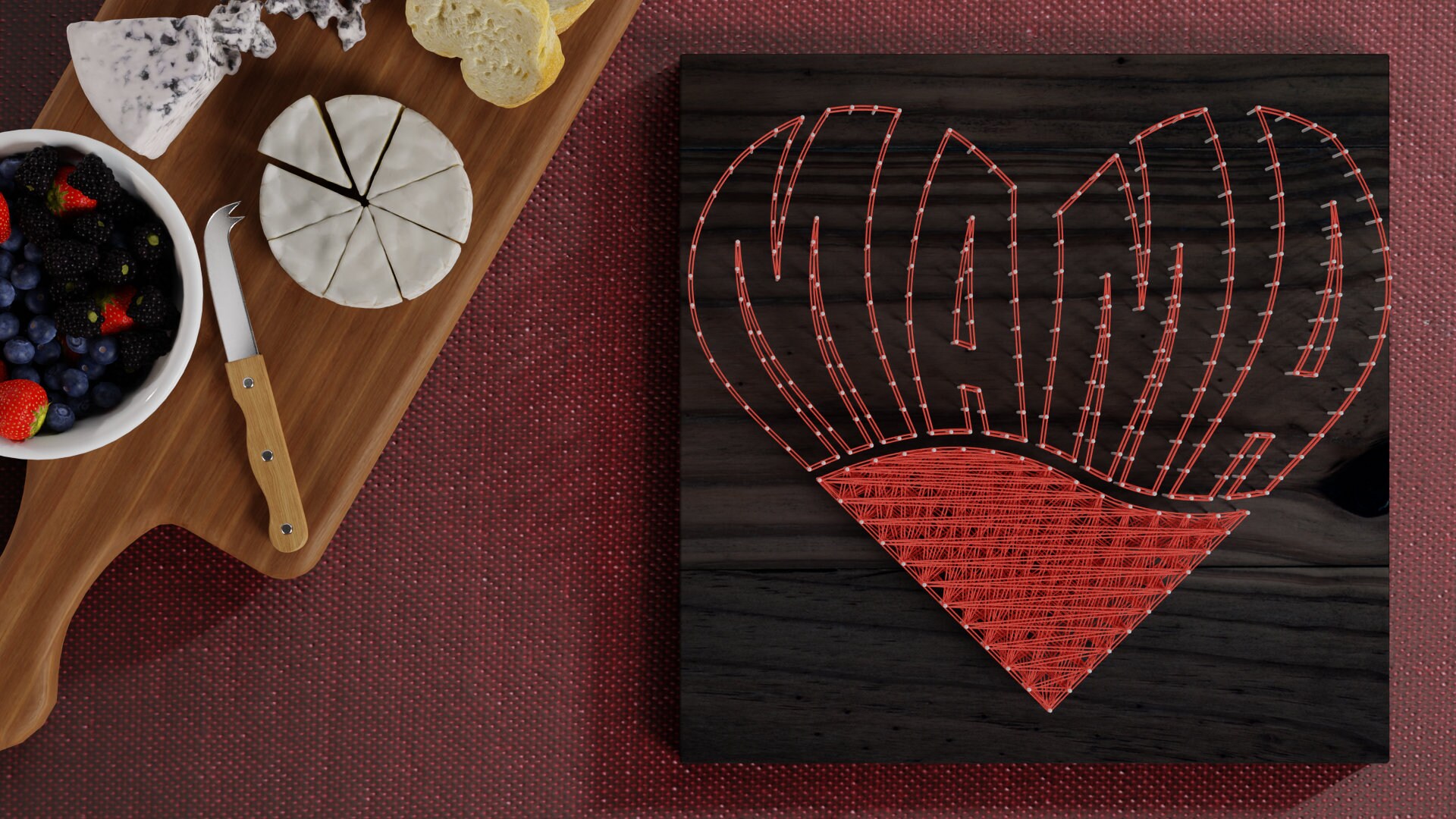 Mom Heart - DIY String Art Pattern, Create Thread Art, Love, Mothersday ...