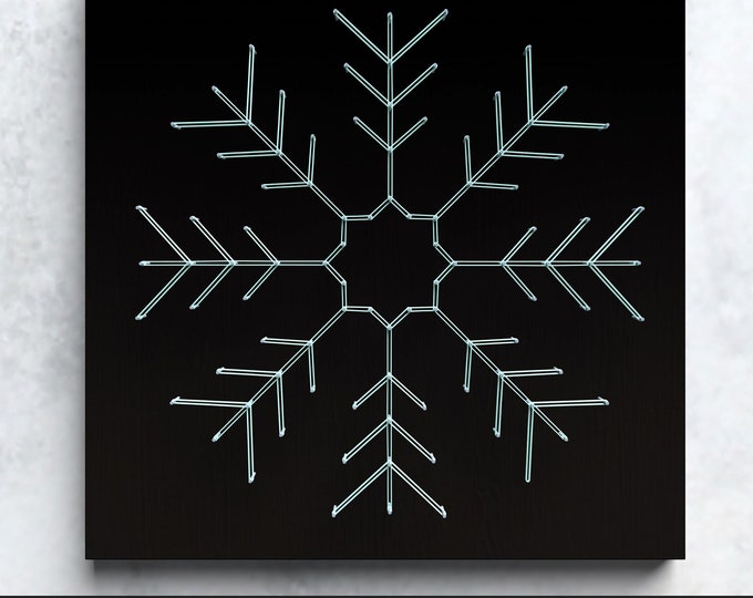Classic Snowflake - DIY String Art Pattern, Create Thread Art for the ...