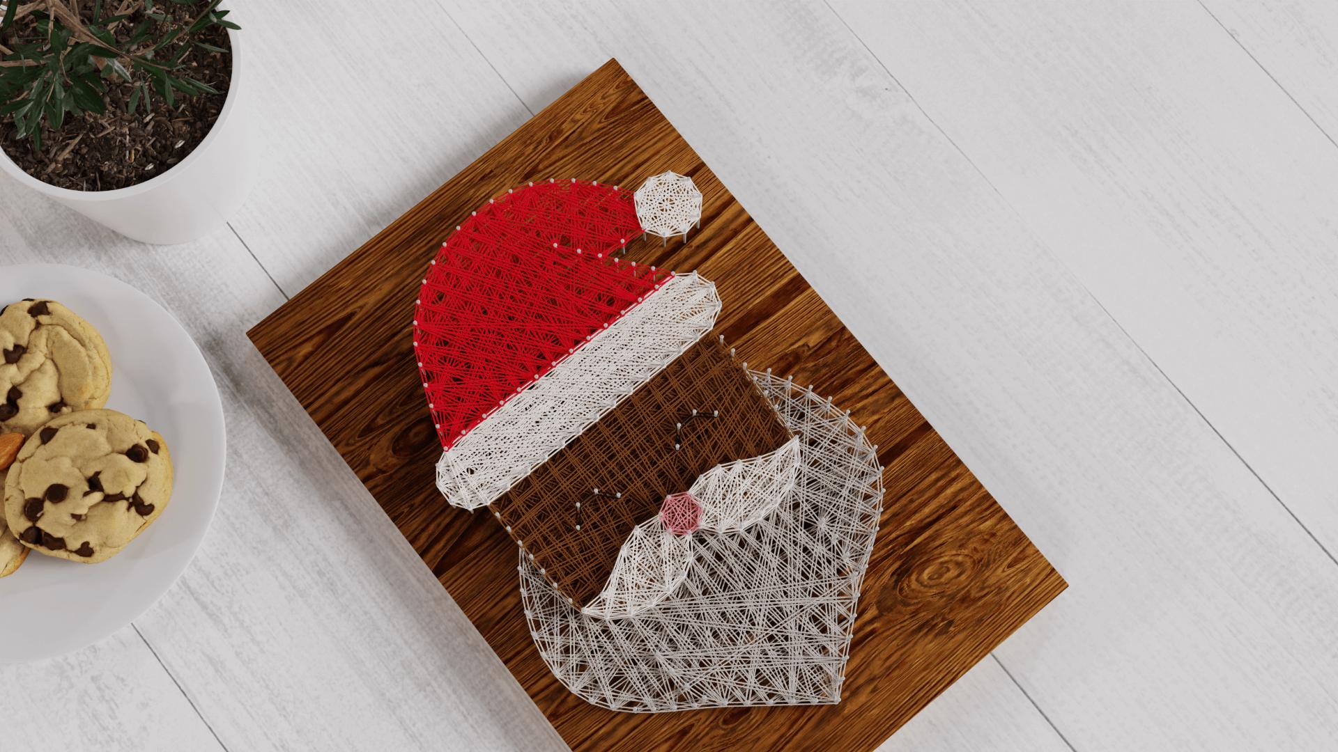 Santa String Art Template – DIY Christmas Craft | Digital Download - Etsy