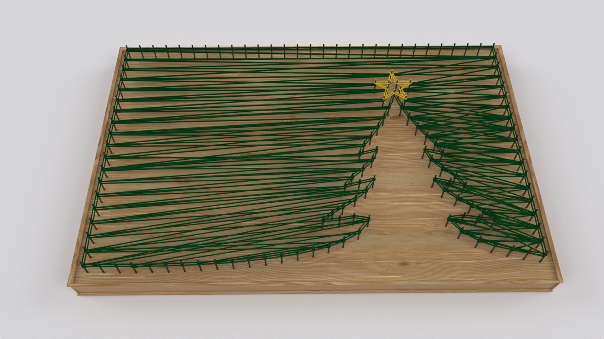 Christmas Tree - DIY String Art Pattern, Create Thread Art for the Xmas ...
