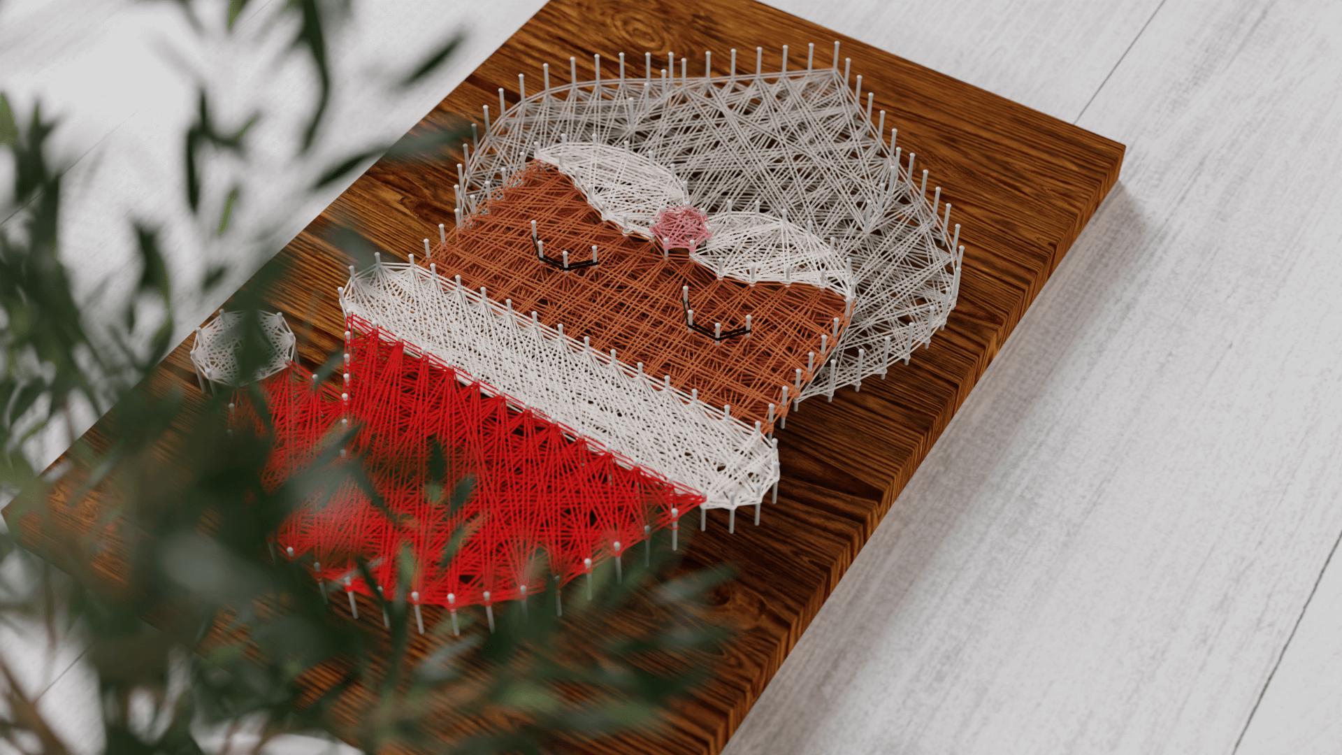 Santa String Art Template – DIY Christmas Craft | Digital Download - Etsy