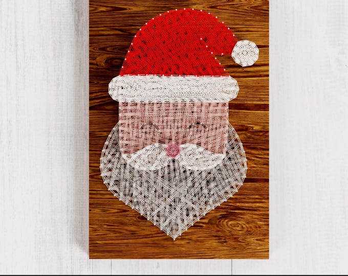 Santa String Art Template – DIY Christmas Craft | Digital Download - Etsy