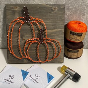 Simple Pumpkins - DIY String Art Pattern, Create Thread Art, Cozy Fall ...