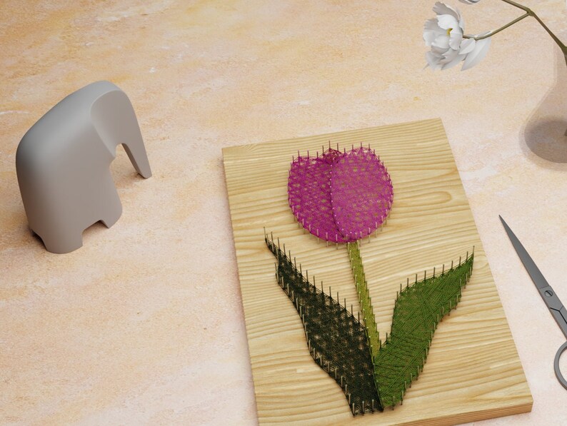 Tulip - DIY String Art Pattern - Etsy