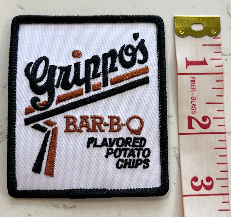 Grippos Bar-b-q Flavored Potato Chips Embroidered Iron-on Patch Sew Hat ...