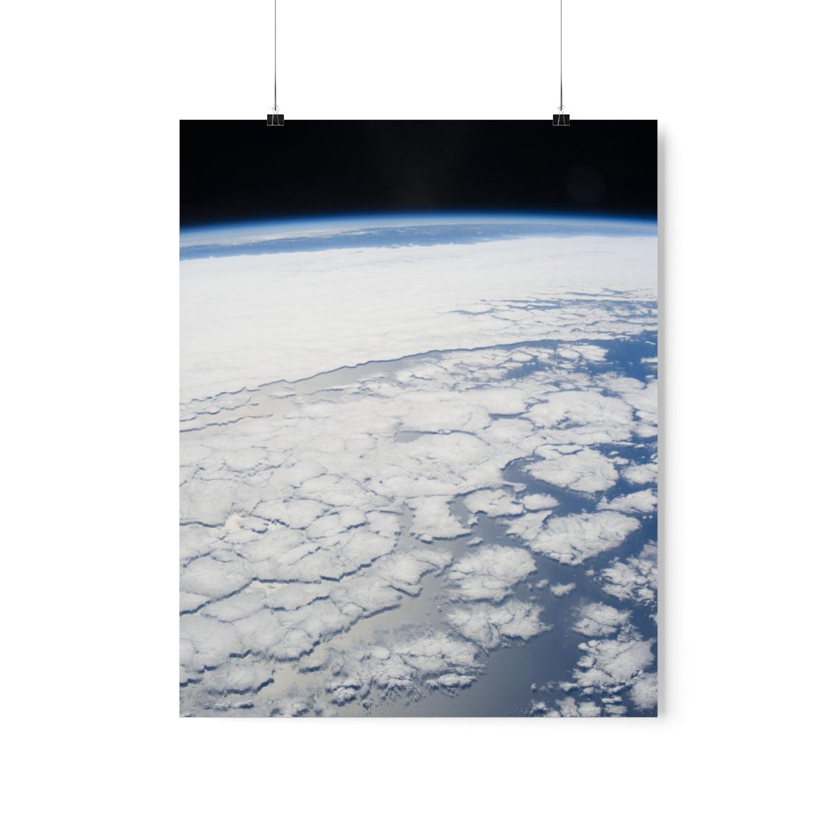 Earth View From Space Poster, Wall Art Hanging Print, NASA Image HD ...