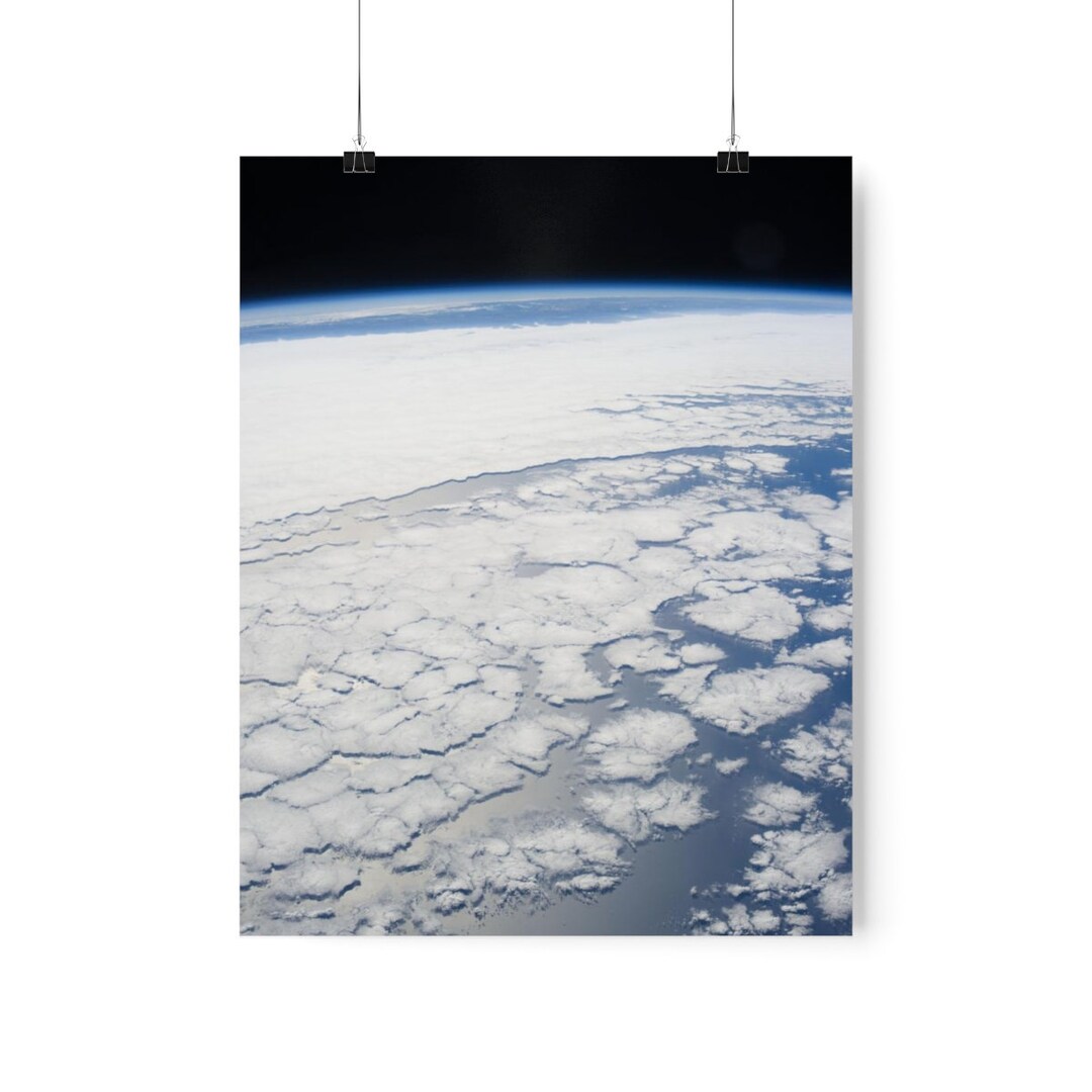 Earth View From Space Poster, Wall Art Hanging Print, NASA Image HD ...