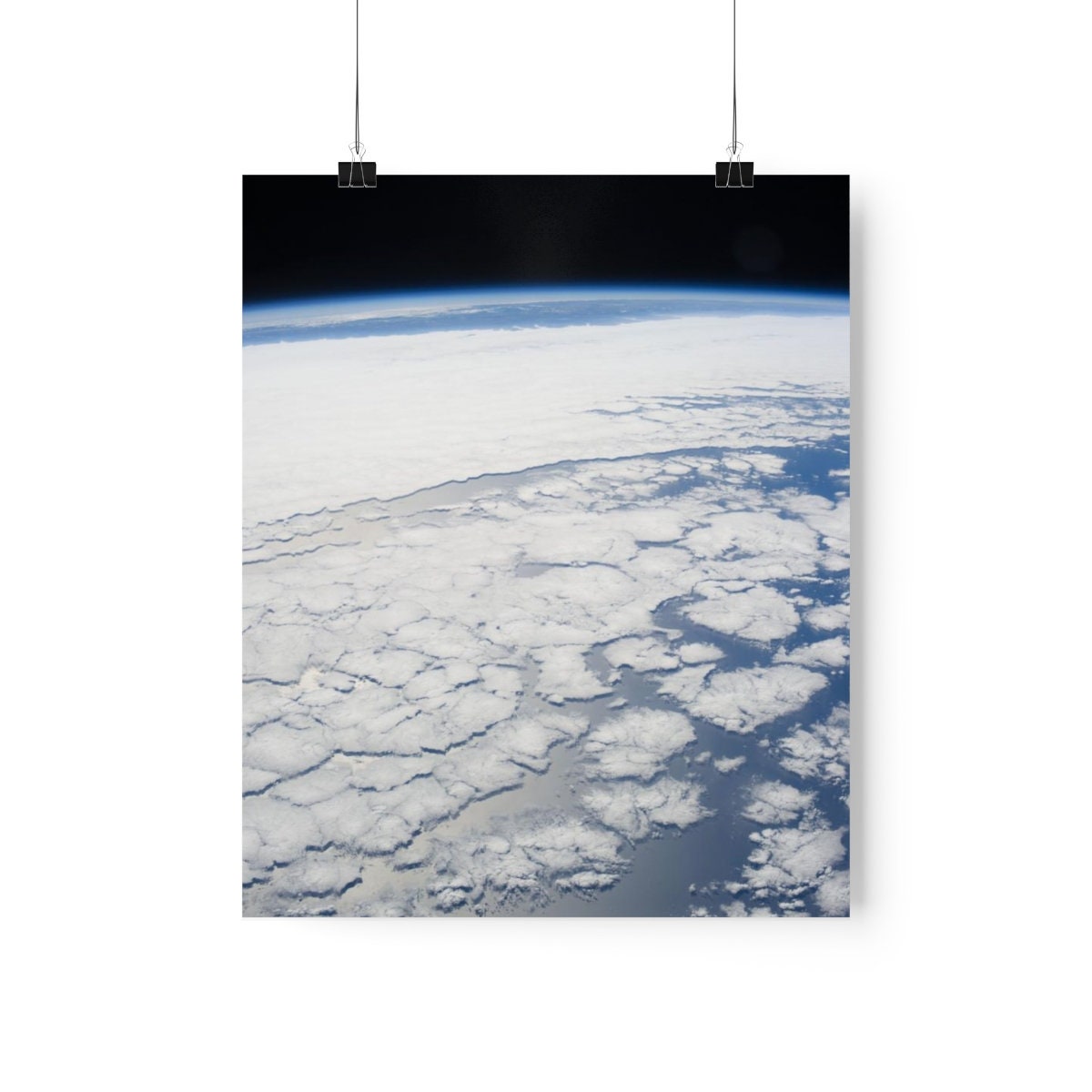 Earth View From Space Poster, Wall Art Hanging Print, NASA Image HD ...