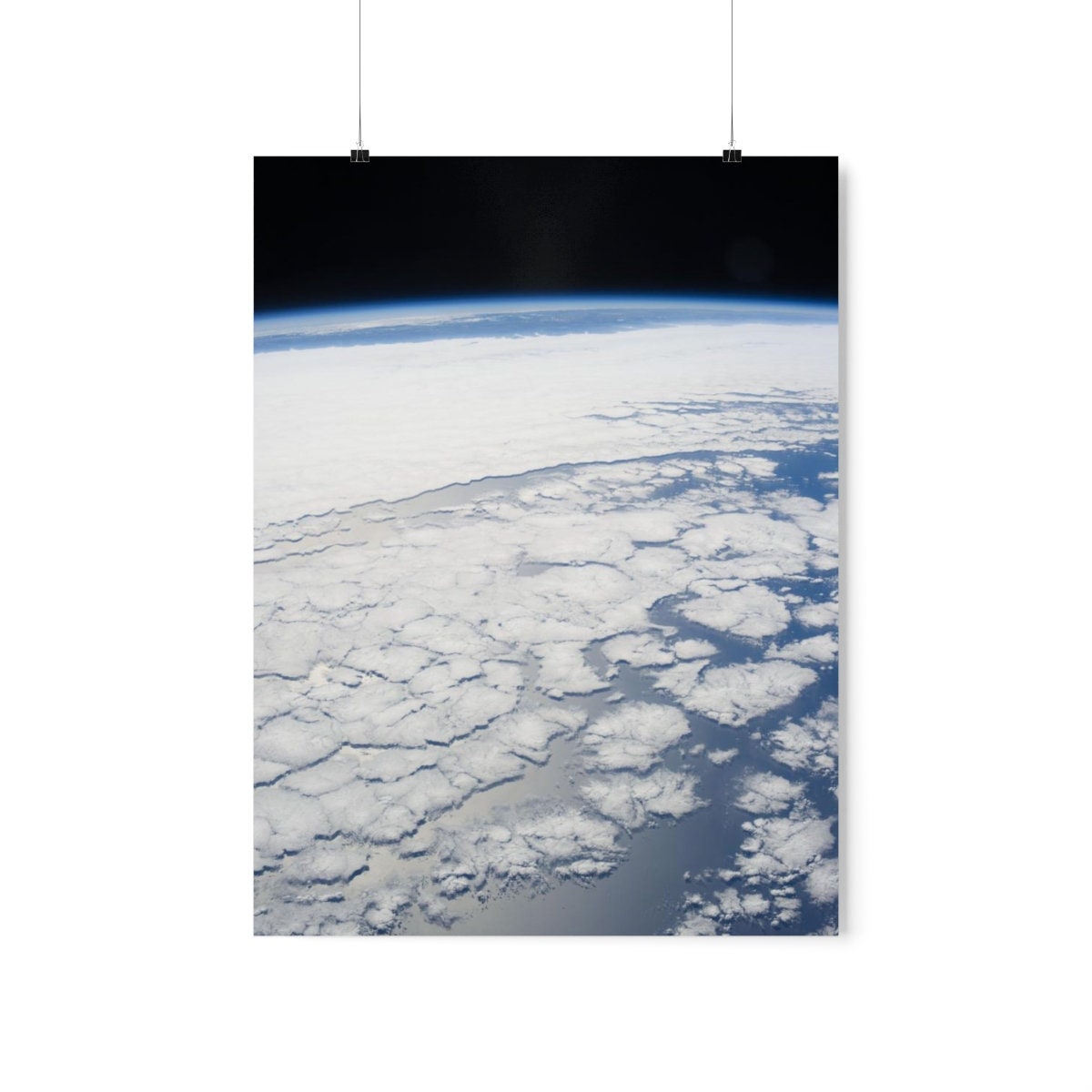 Earth View From Space Poster, Wall Art Hanging Print, NASA Image HD ...
