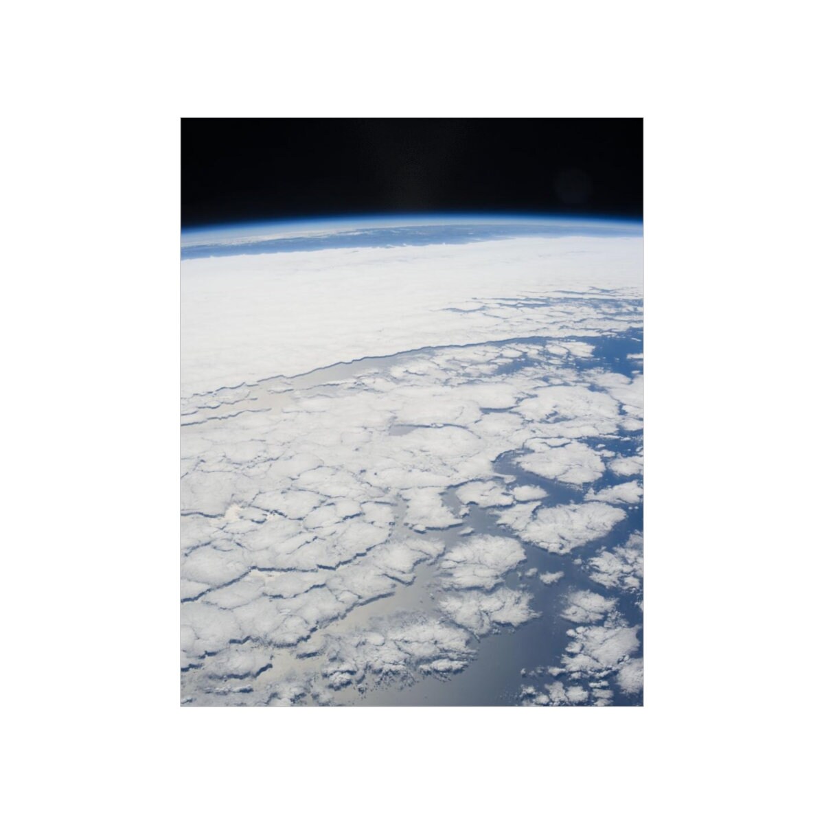 Earth View From Space Poster, Wall Art Hanging Print, NASA Image HD ...