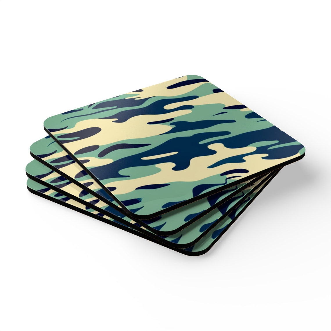 Coaster Set, Navy Camo Coaster Set, Veteran's Coasters, 4th of July ...