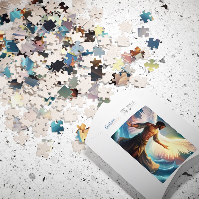 Puzzle 110, 252, 520-piece Angelic Ebony Man, Angel Man Puzzles ...