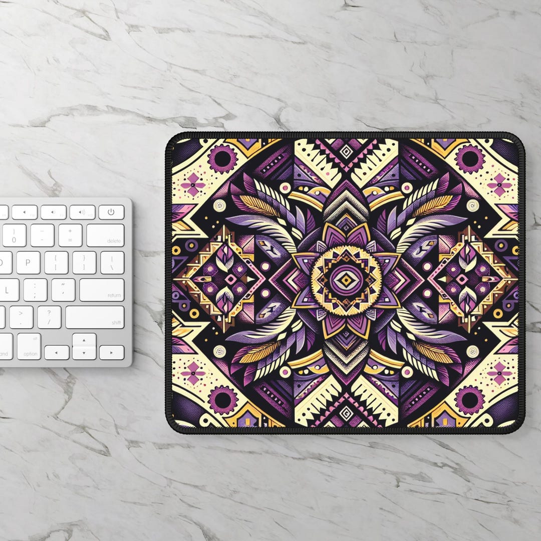 Native Gaming Mouse Pad, Tribal Print Mouse Mat, Aztec Design Desk Pad ...