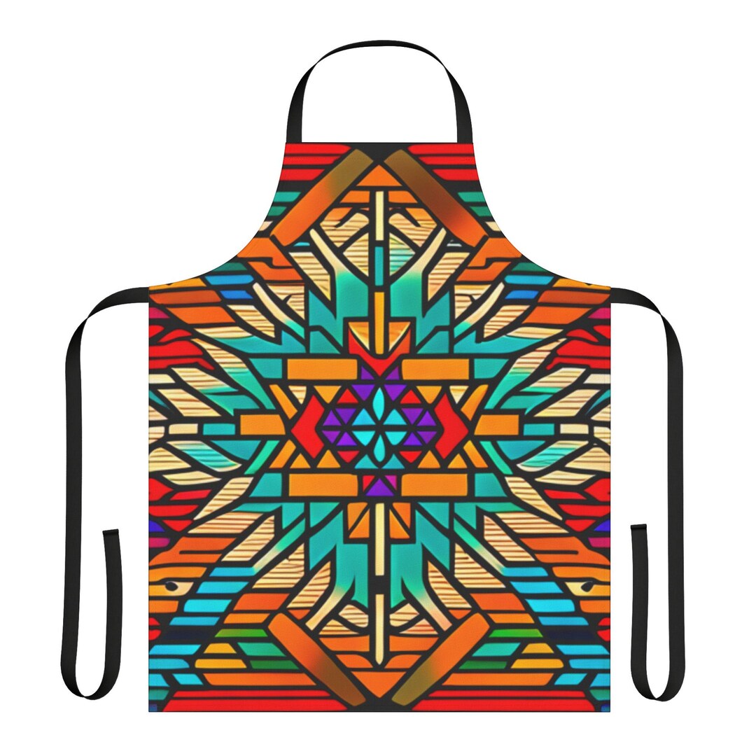 Indigenous Apron, Native American Cooking Smock, Tribal Chef Waist ...
