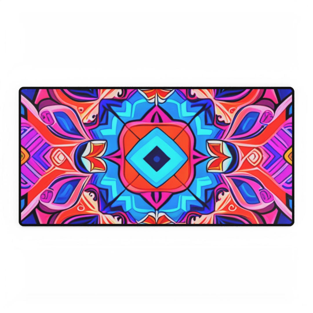 Tribal Desk Mat - Boho Work Surface Protector, Non-slip Table Pad ...