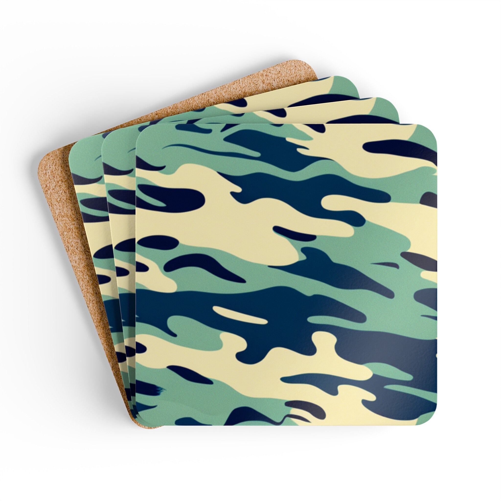 Coaster Set, Navy Camo Coaster Set, Veteran's Coasters, 4th of July ...