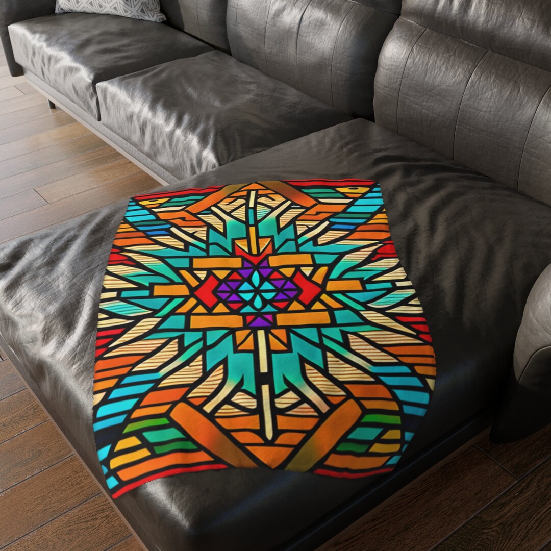 Native American Design Blanket, 40x30 Two-sided Print, Tribal Blanket ...