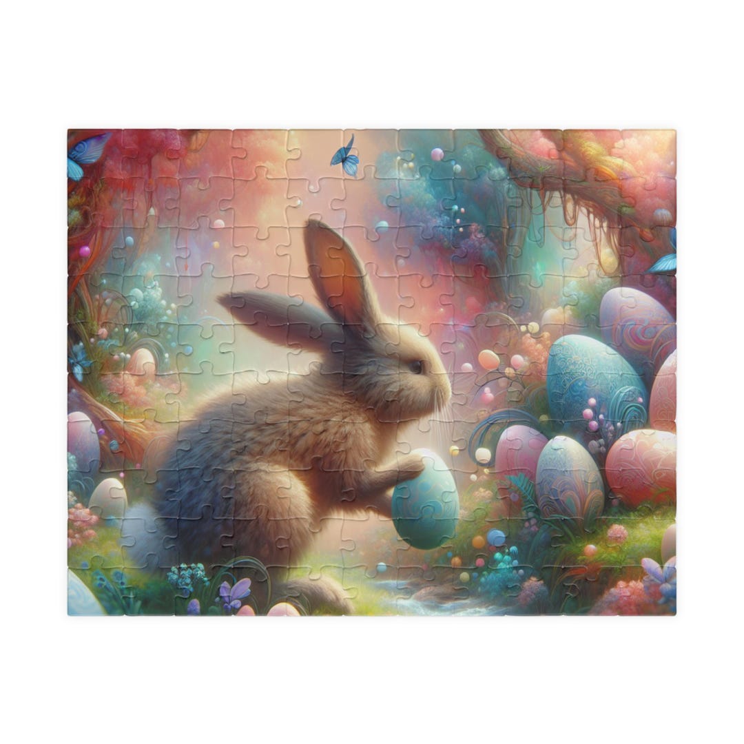 Easter Bunny Puzzle, Spring Holiday Fun, Family Game Night - Etsy