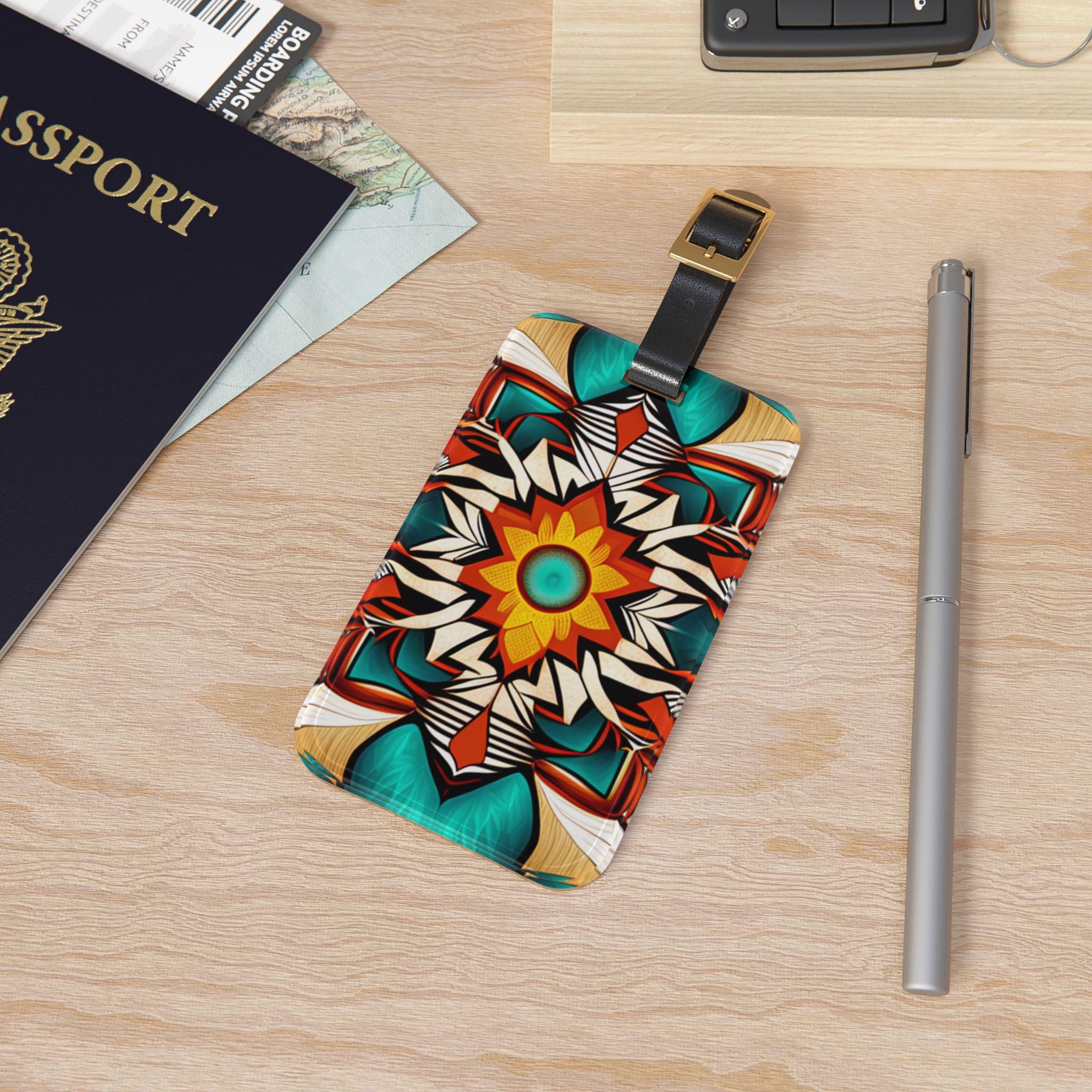 Native American Luggage Tag, Tribal Bag Tag, Ethnic Suitcase Identifier ...