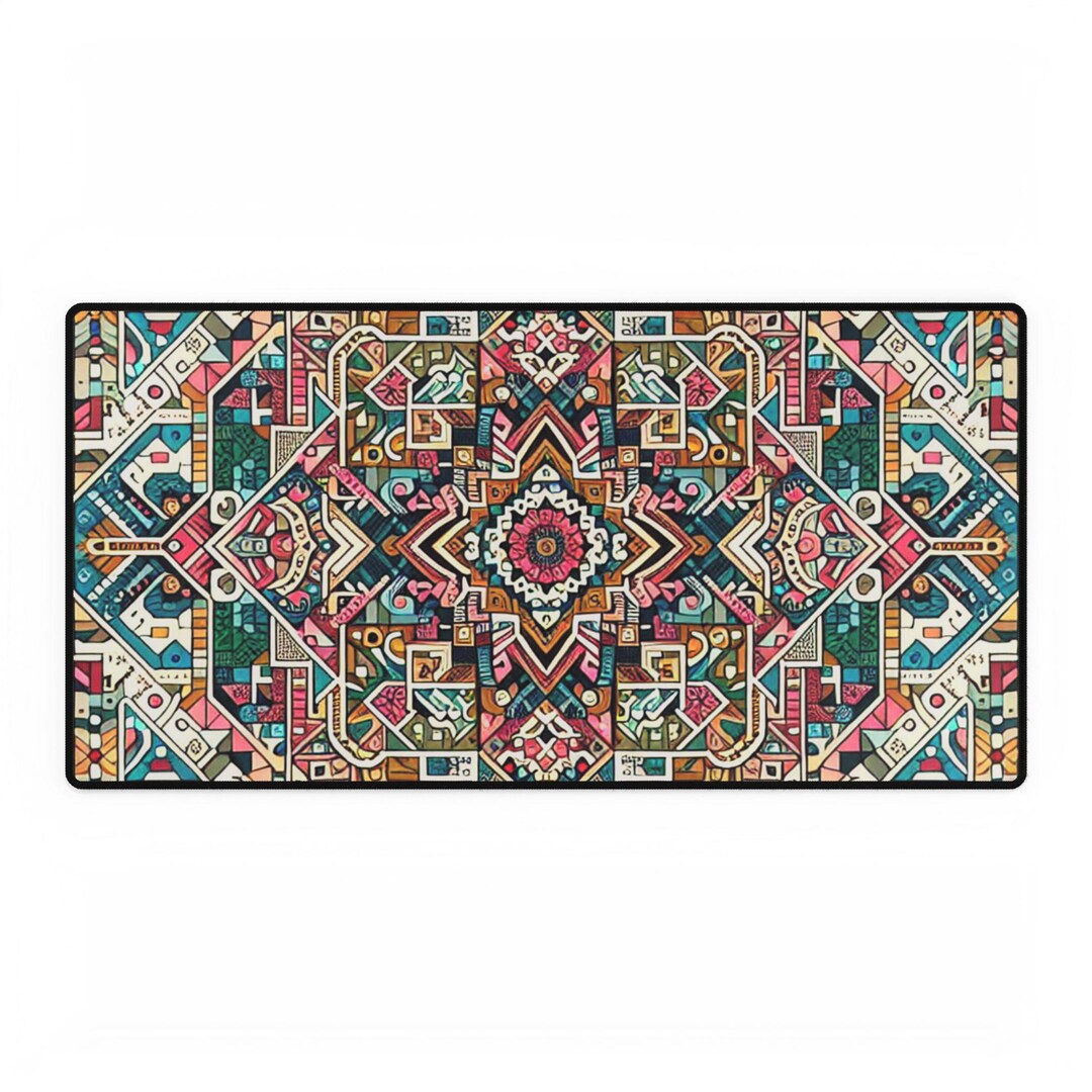 Tribal Desk Mats, Boho Chic Workstation Accessories, Aztec Print Mouse ...