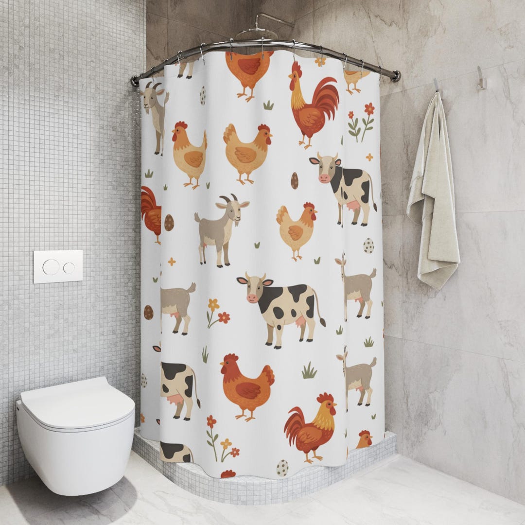 Farm Animal Shower Curtainnull