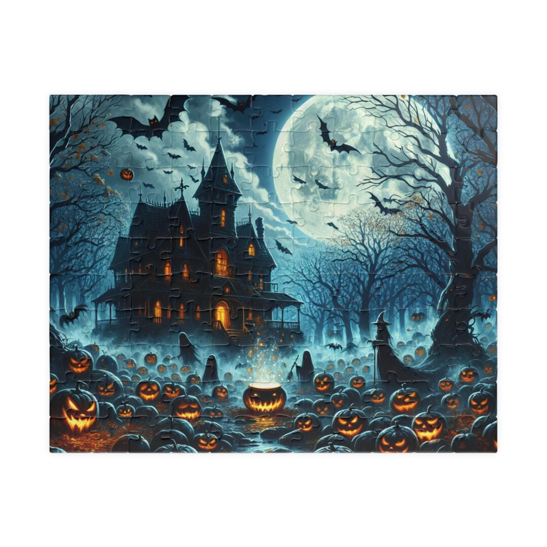 Puzzle 110, 252, 520-piece, Halloween Jigsaw Puzzle, Jack-o-lantern ...