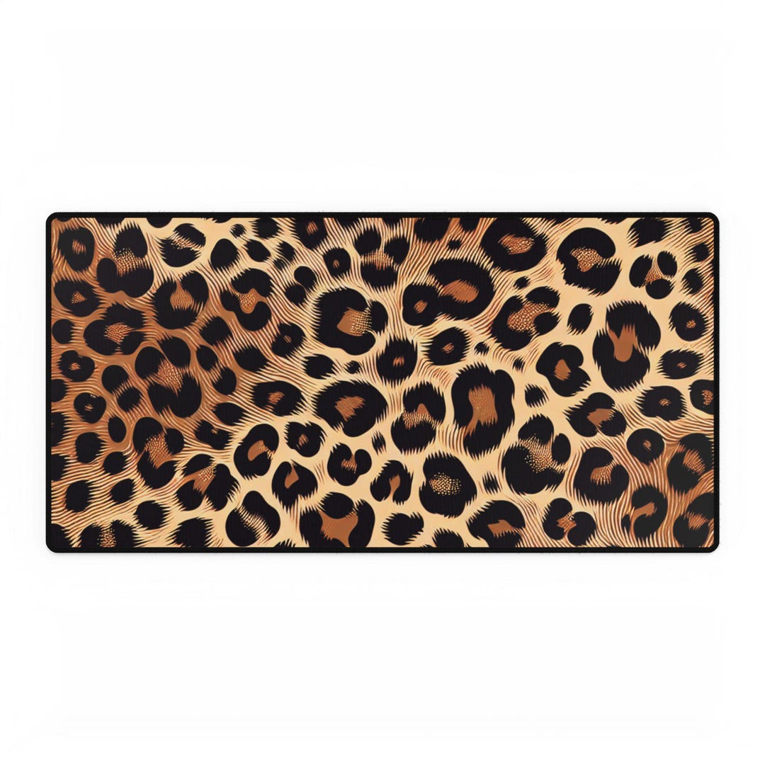 Leopard Print Desk Mat - Stylish Office Decor, Animal Print Mouse Pad ...