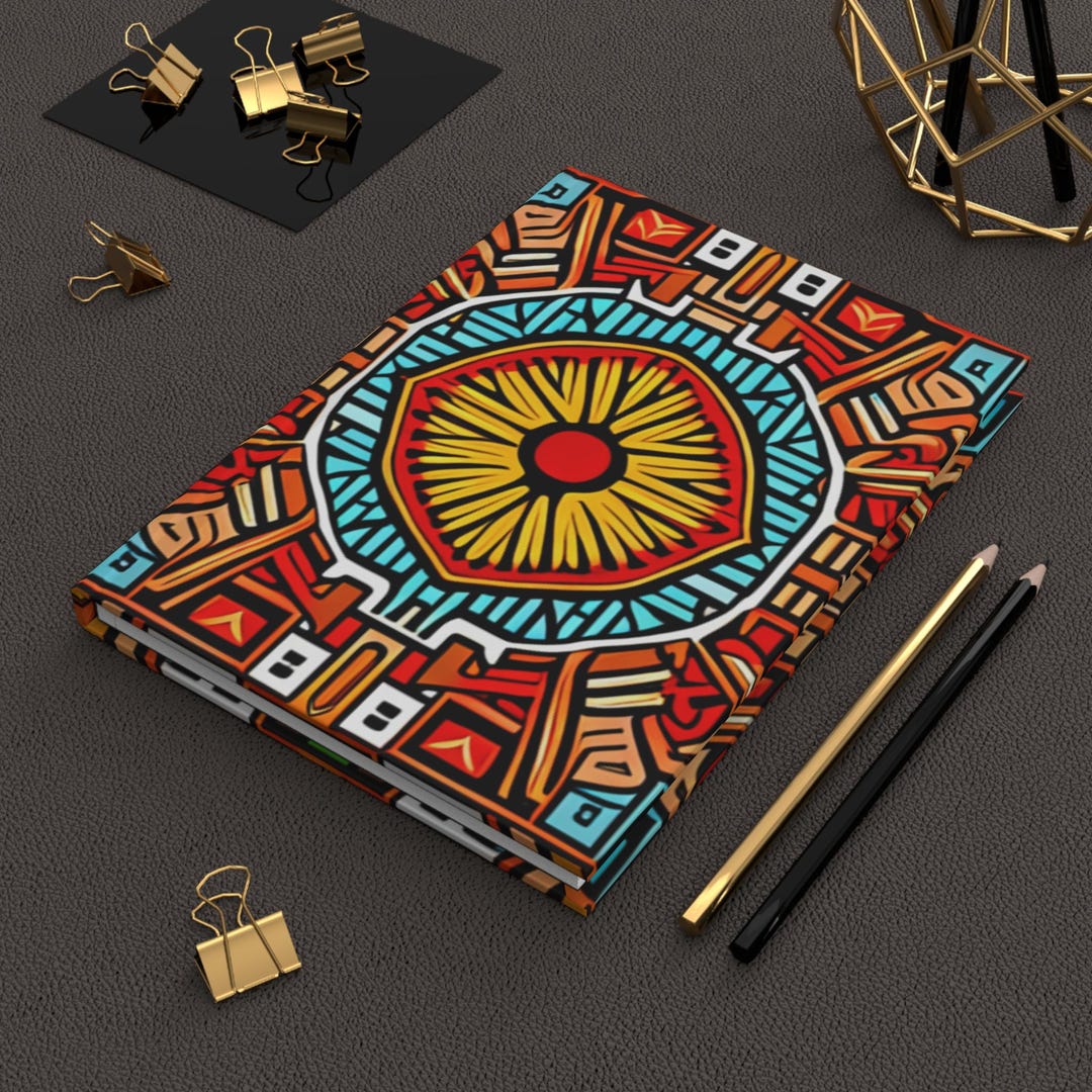 African Design Journal, Tribal Print Notebook, Ethnic Pattern Diary ...