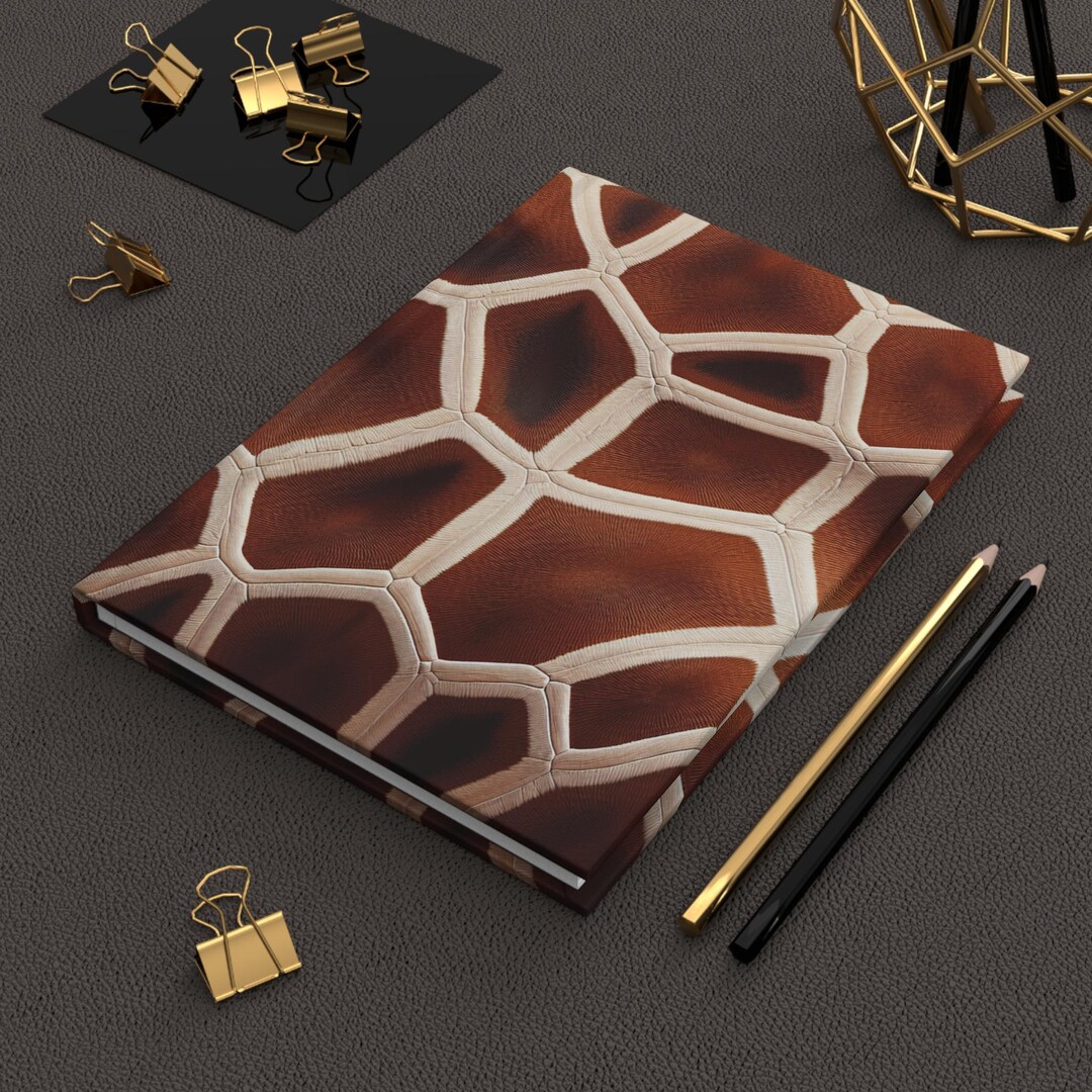 Giraffe Pattern Hardcover Journal, Animal Print Notebook, Safari Theme ...