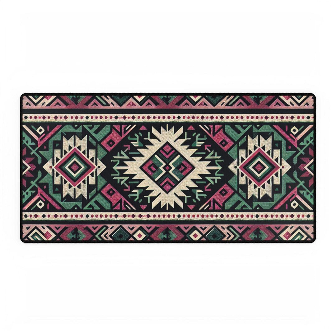 Southwestern Desk Mat, Native American Design, Tribal Office Decor ...