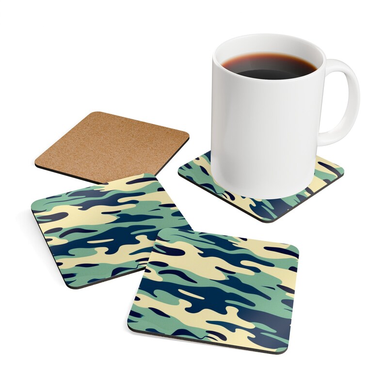 Coaster Set, Navy Camo Coaster Set, Veteran's Coasters, 4th of July ...