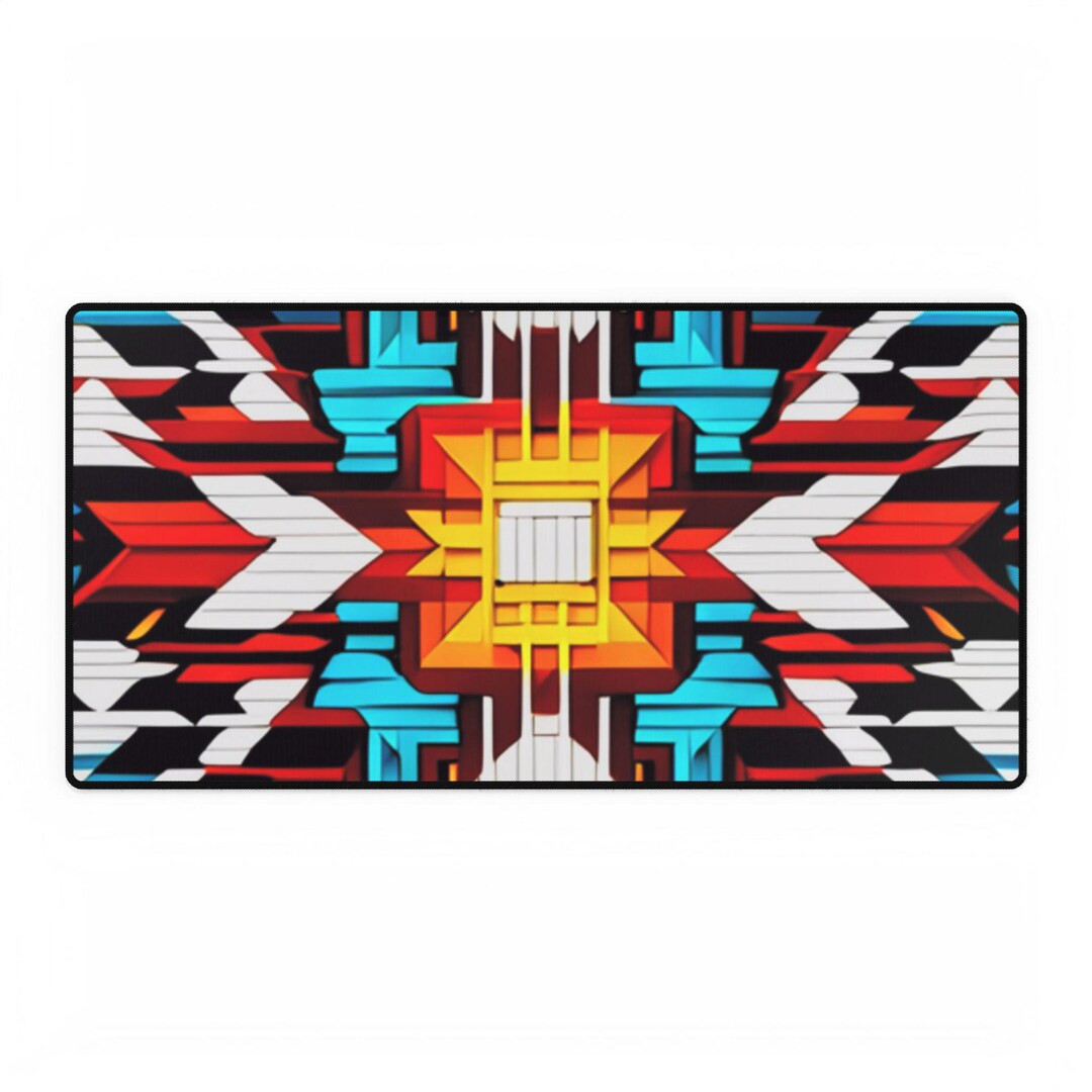 Native Desk Mat - Tribal Inspired Desk Protector, Ethnic Table Pad ...