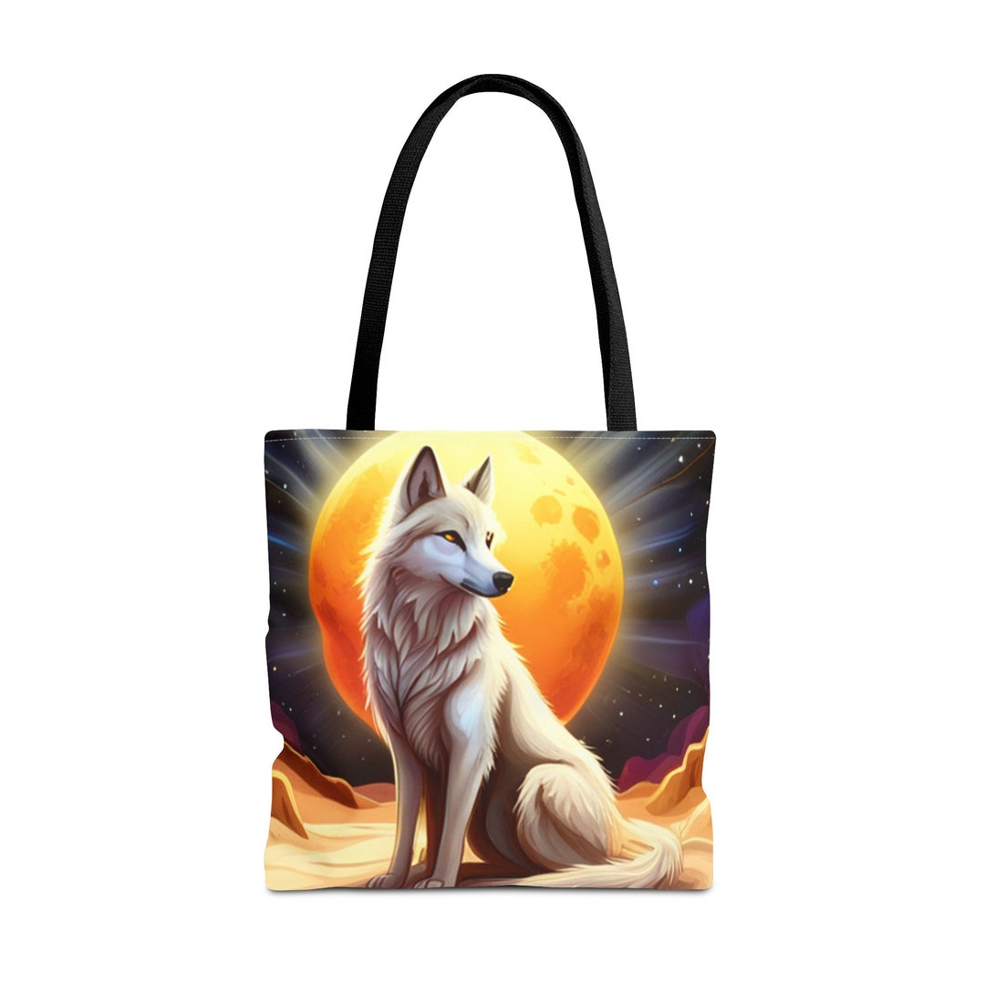 Woof Tote Bag, Native American Wolf Tote Bag, Indian Wolf Tote Bag ...