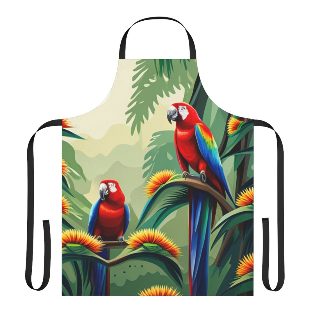 Apron AOP, Parrot Aprons, Bird Aprons, Animal Aprons, Macaw Aprons ...