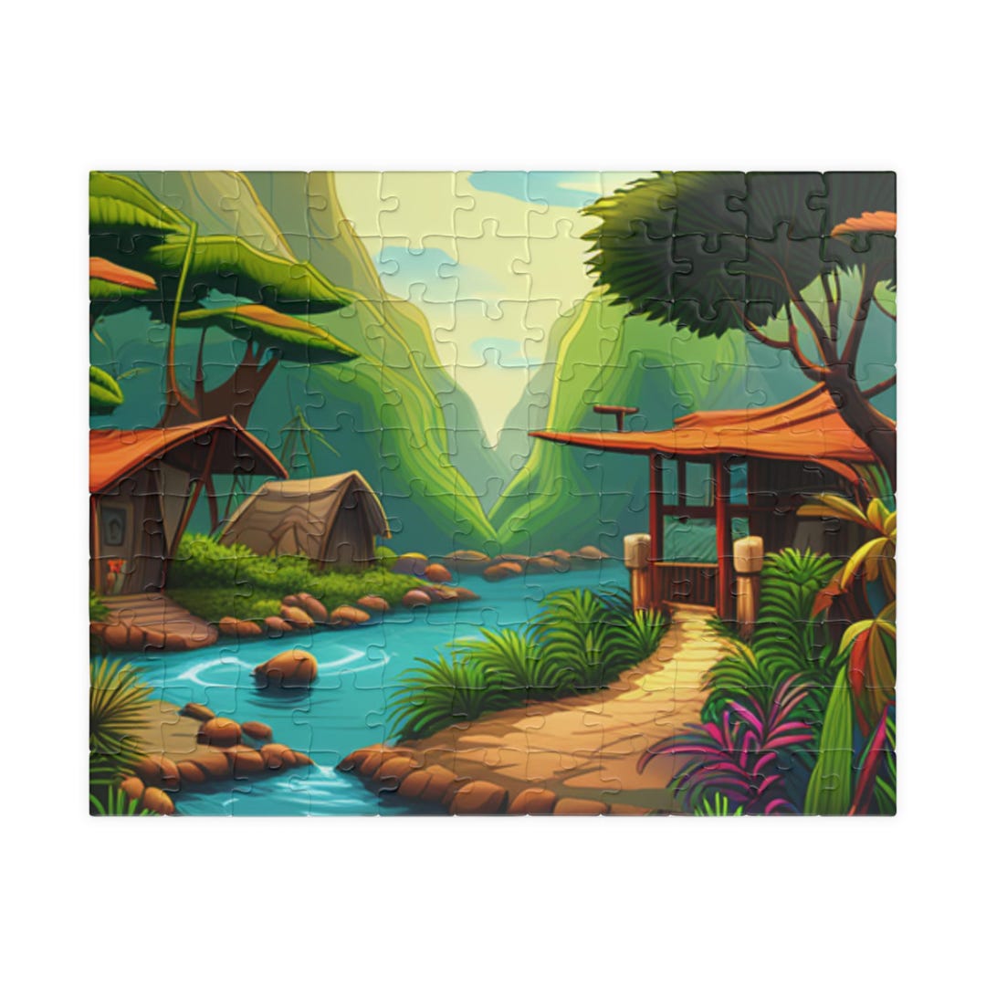 Tropical Puzzle, Exotic Island Jigsaw, Beach Theme Game, Palm Trees ...