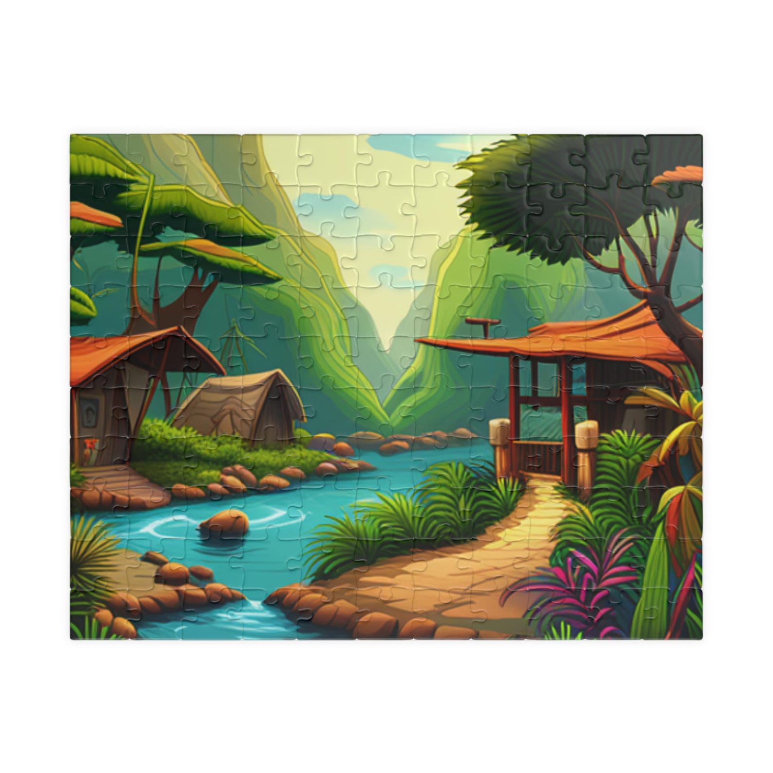 Tropical Puzzle, Exotic Island Jigsaw, Beach Theme Game, Palm Trees ...