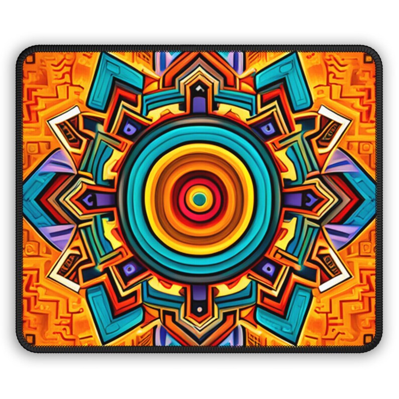 Aztec Gaming Mouse Pad, Tribal Print Desk Mat, Boho Office Accessories ...