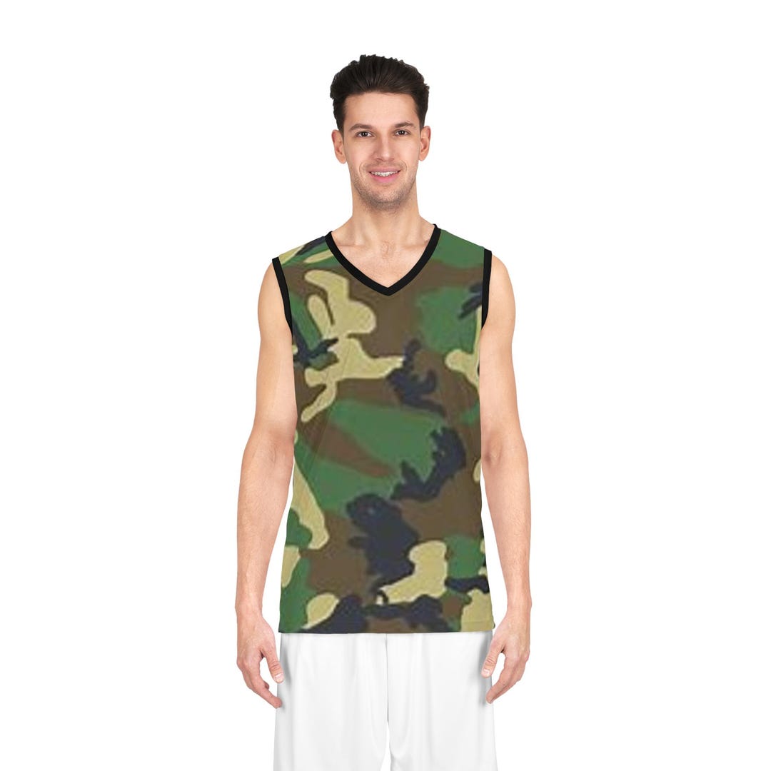 Army Camo Basketball Jersey - Military Sports Shirt, Camouflage ...