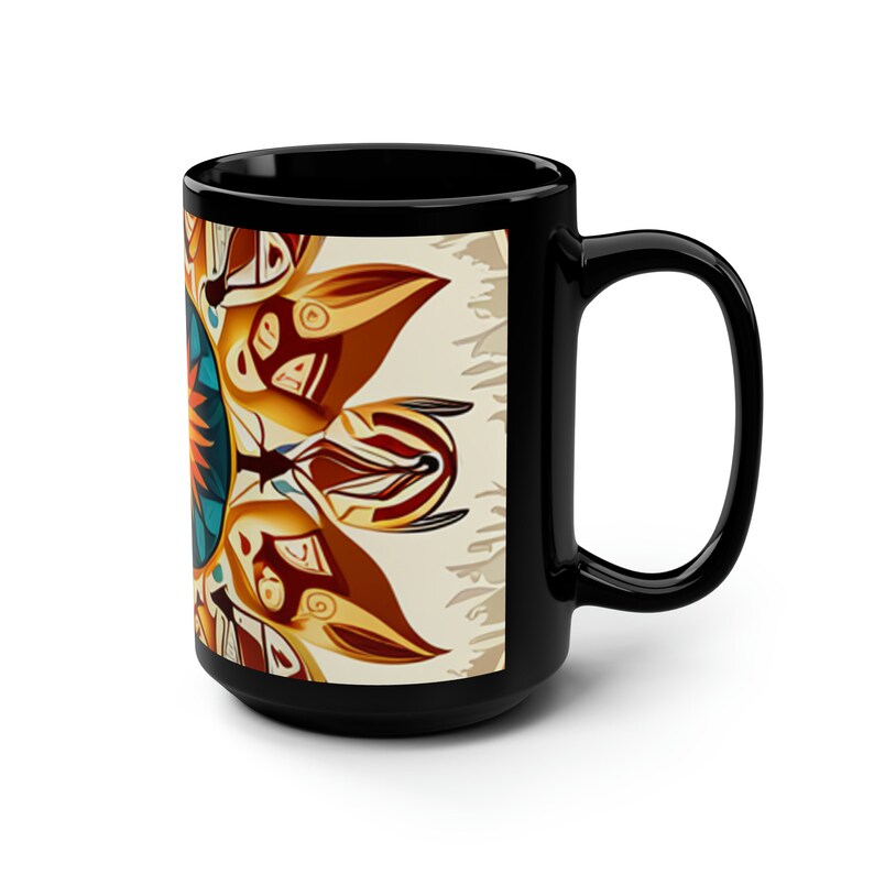 Black Mug, 15oz, Native American Mugs, Indian Mugs, Tribal Mugs ...